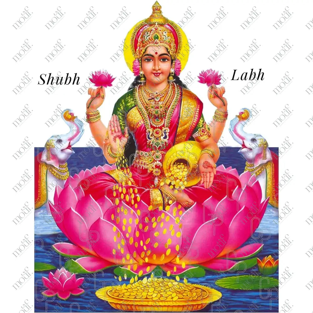 Social Media Post Image: Shubh Labh : Goddess Lakshmi – motif.